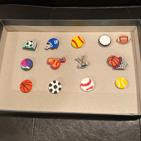 CROCS | Accessories | Nwt 3 Piece Croc Charms Sports | Poshmark